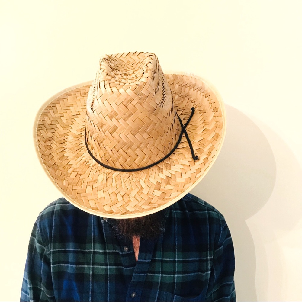 Cowboy Hat Woven Straw Western Style Unisex - Gem
